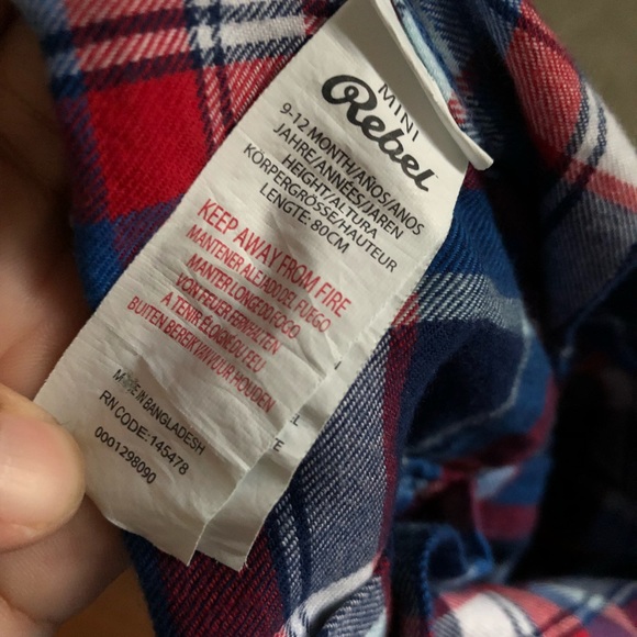 Shirts & Tops | Mini Rebel Sz 912 Mos Boys Plaid Blue Shirt | Poshmark